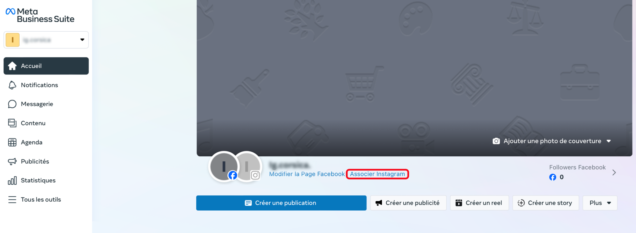 Lier compte Instagram et page Facebook pro - OGMA